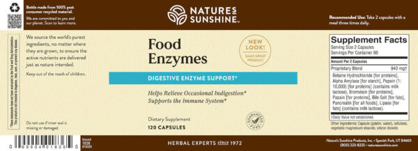 Food Enzymes – Sunshine4health – Nature's Sunshine Products
